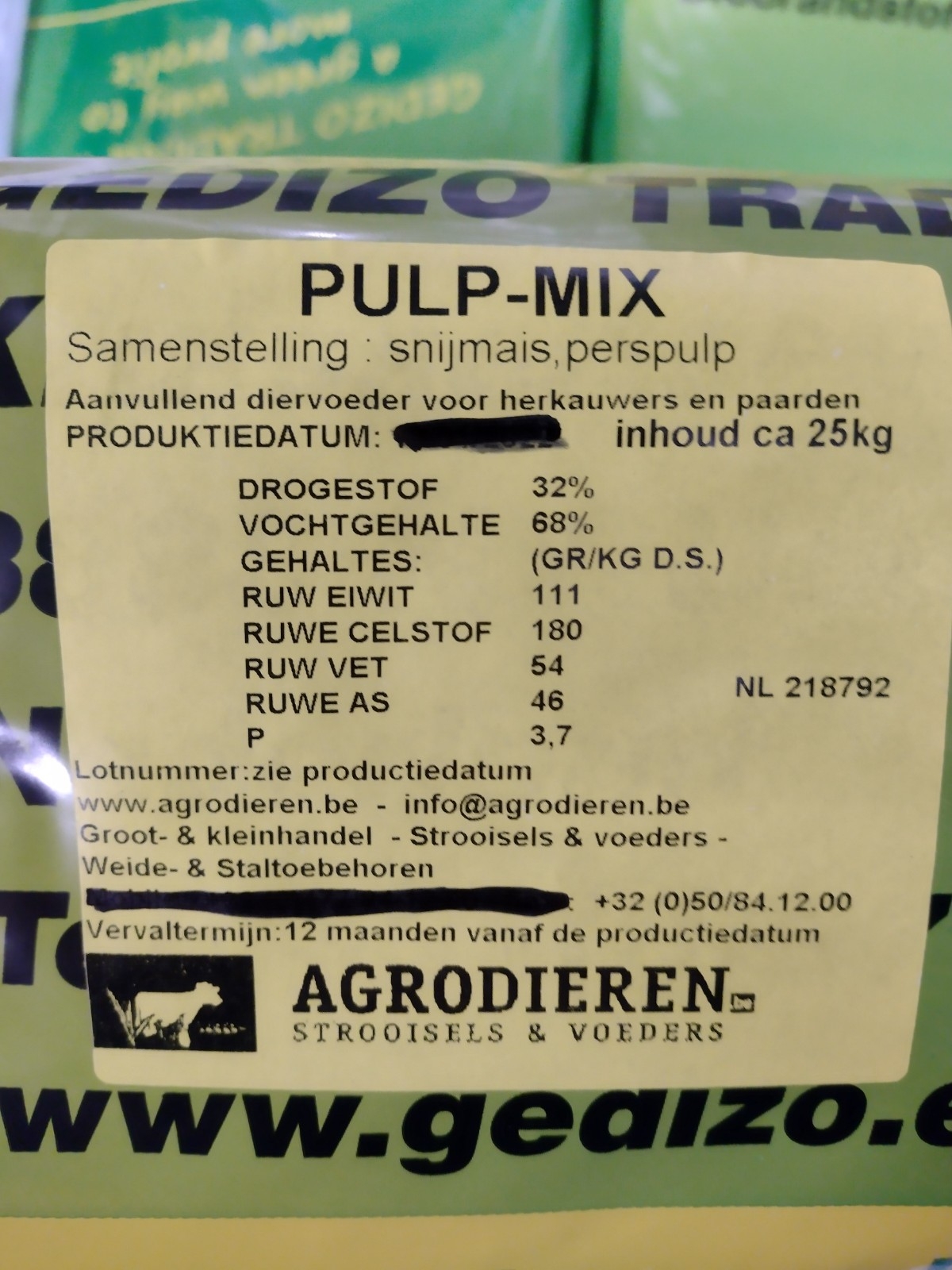 Pulp-mix ( pulpe de betterave et mais mix ) - 25 kg - vacuum - par ...