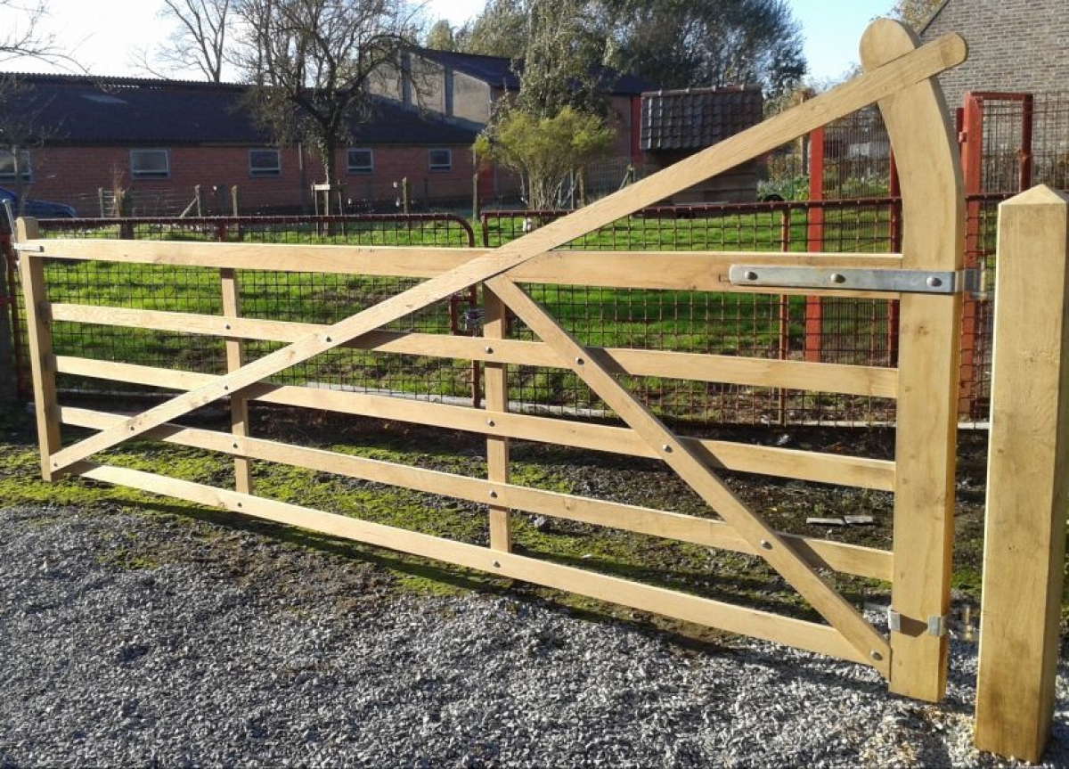 Weidepoort weidehekken in hout - model birmingham eik - b120 x h120 cm ...